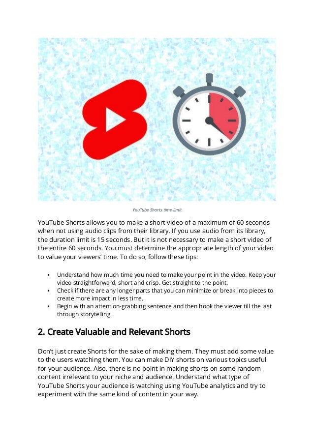 7 Smart Ways to Use YouTube Shorts Effectively for Your Channel | PDF