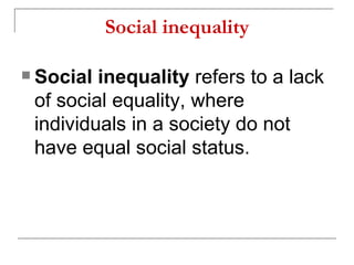 Social Inequality | PPT