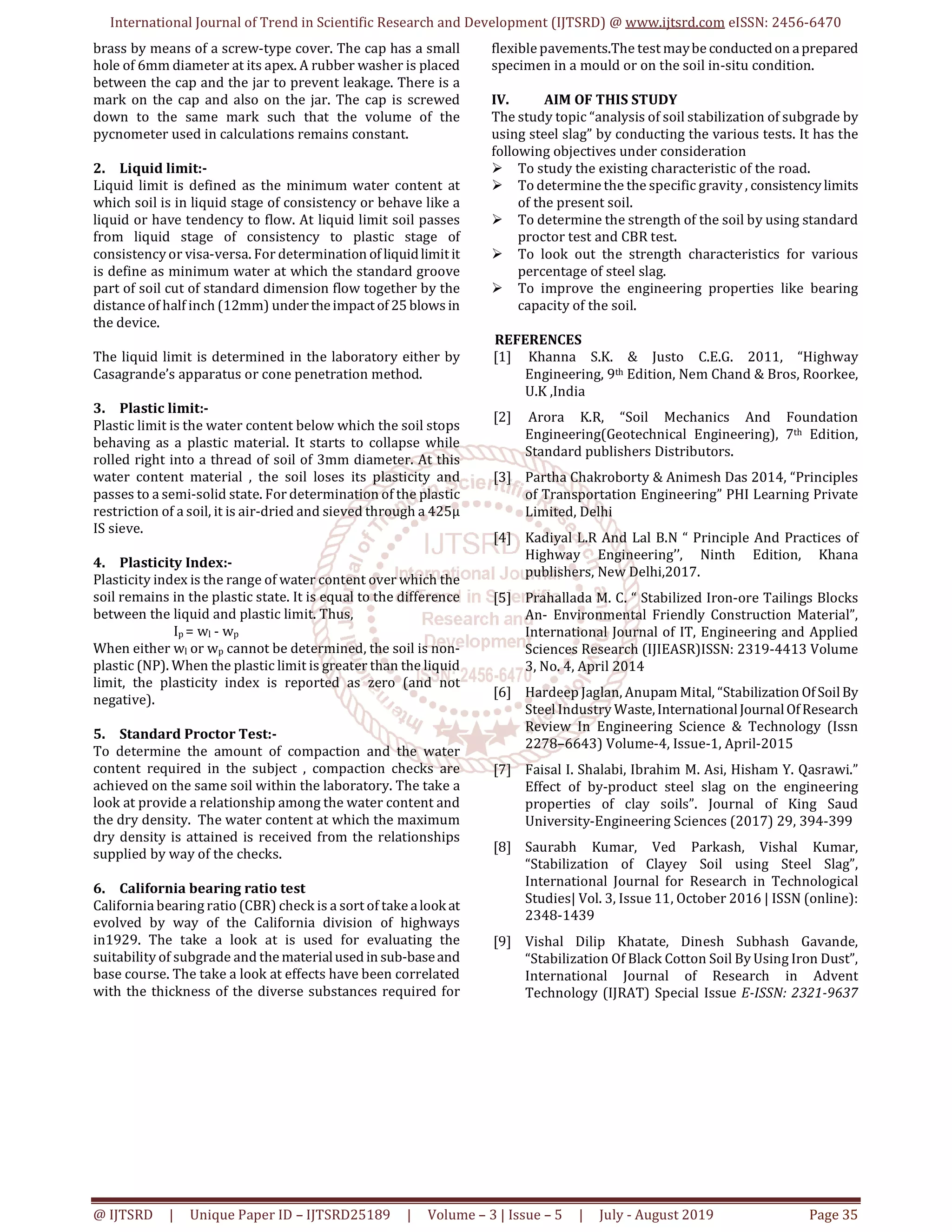 Soil Stabilization Study by using Steel Slag | PDF