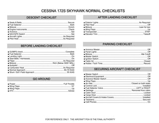 CheckList C172 Skyhawk - jornaldoar.blogspot.com