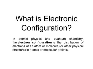 Electronic Configuration | PPT