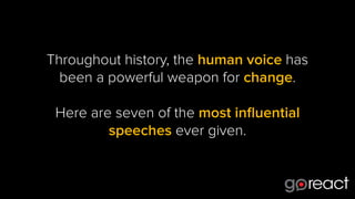 7 Speeches that Changed the World | PDF