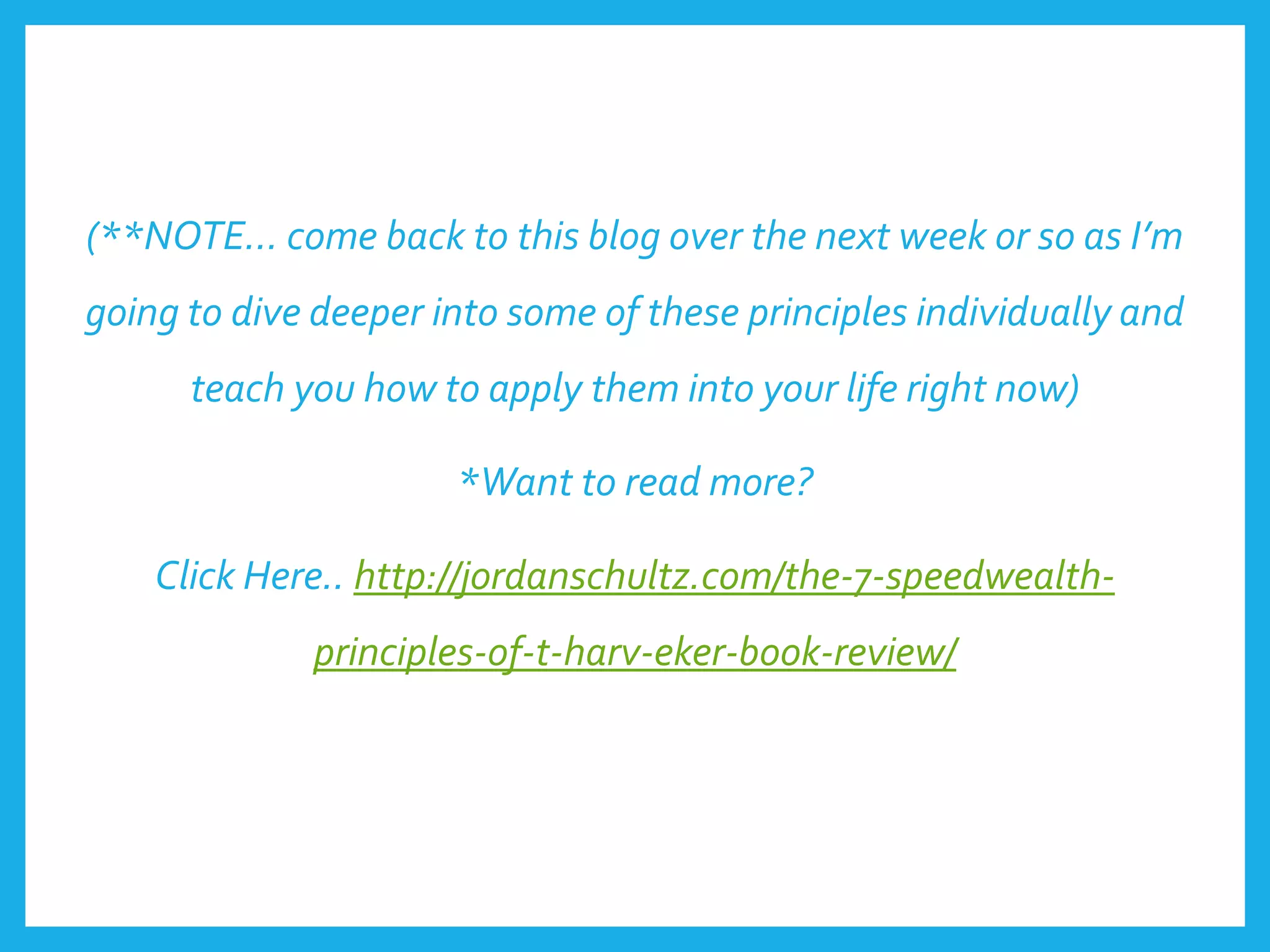 7 speedwealth principles | PPTX