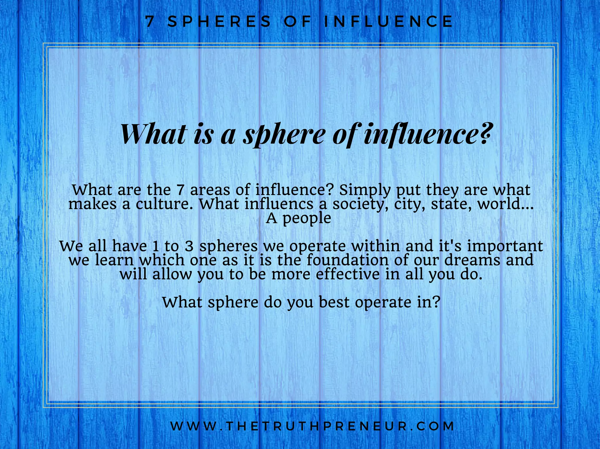 7 spheres of influence | PDF | Christianity | Religion & Spirituality