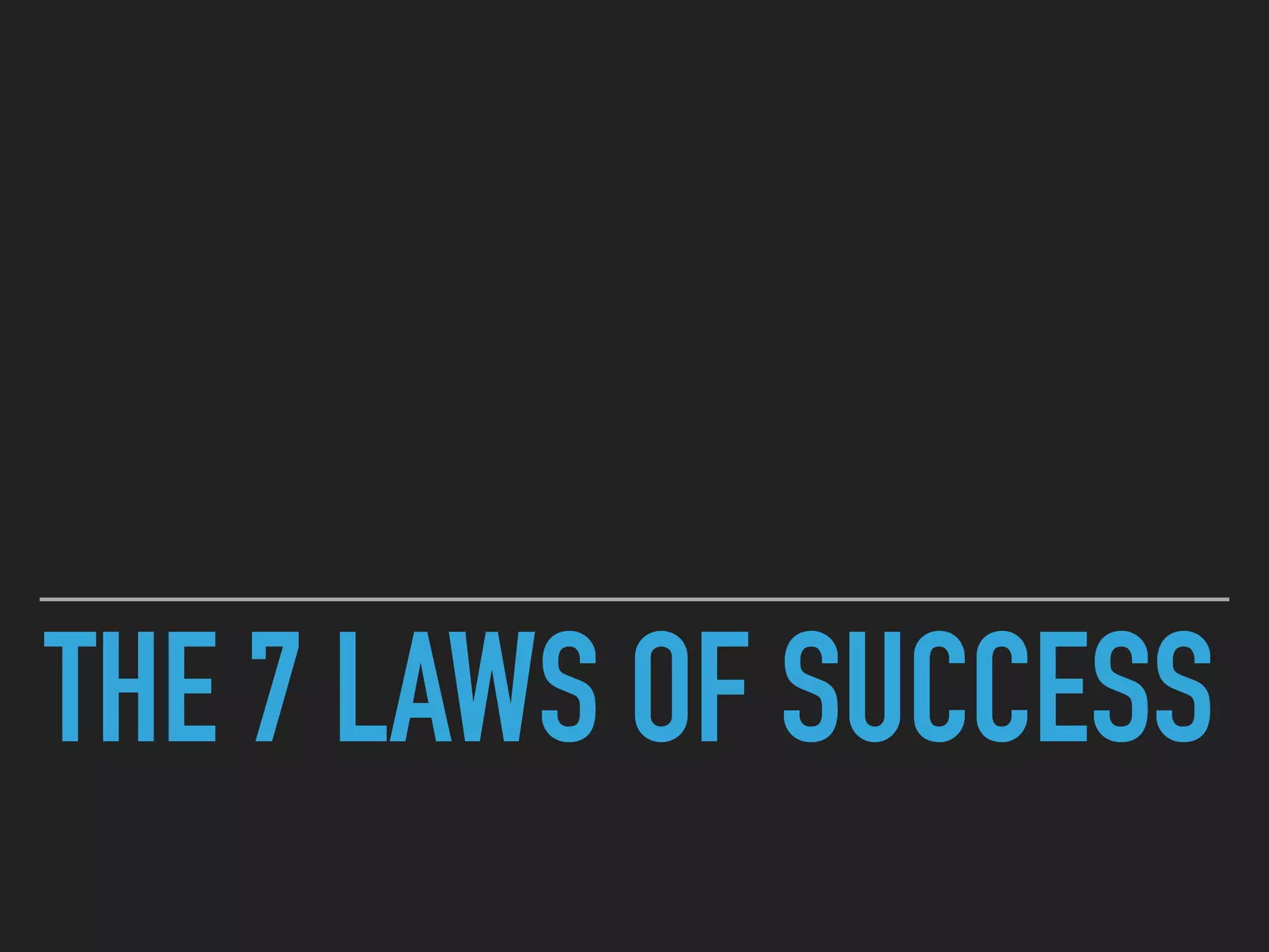 7 spiritual laws of success | PDF