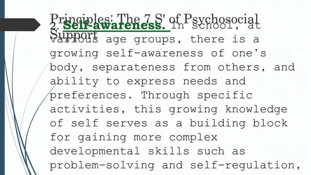 7'S PSYCHOSOCIAL SUPPORT.pptx | Mental Health | Diseases and Conditions