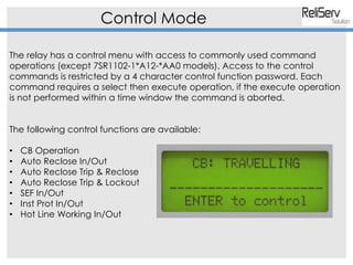 7SR12 Directional Over Current Relay | PDF