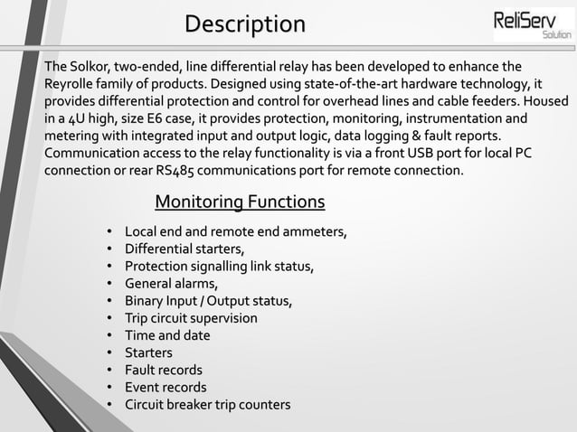 7SR18 Solkor Protection Relay | PDF