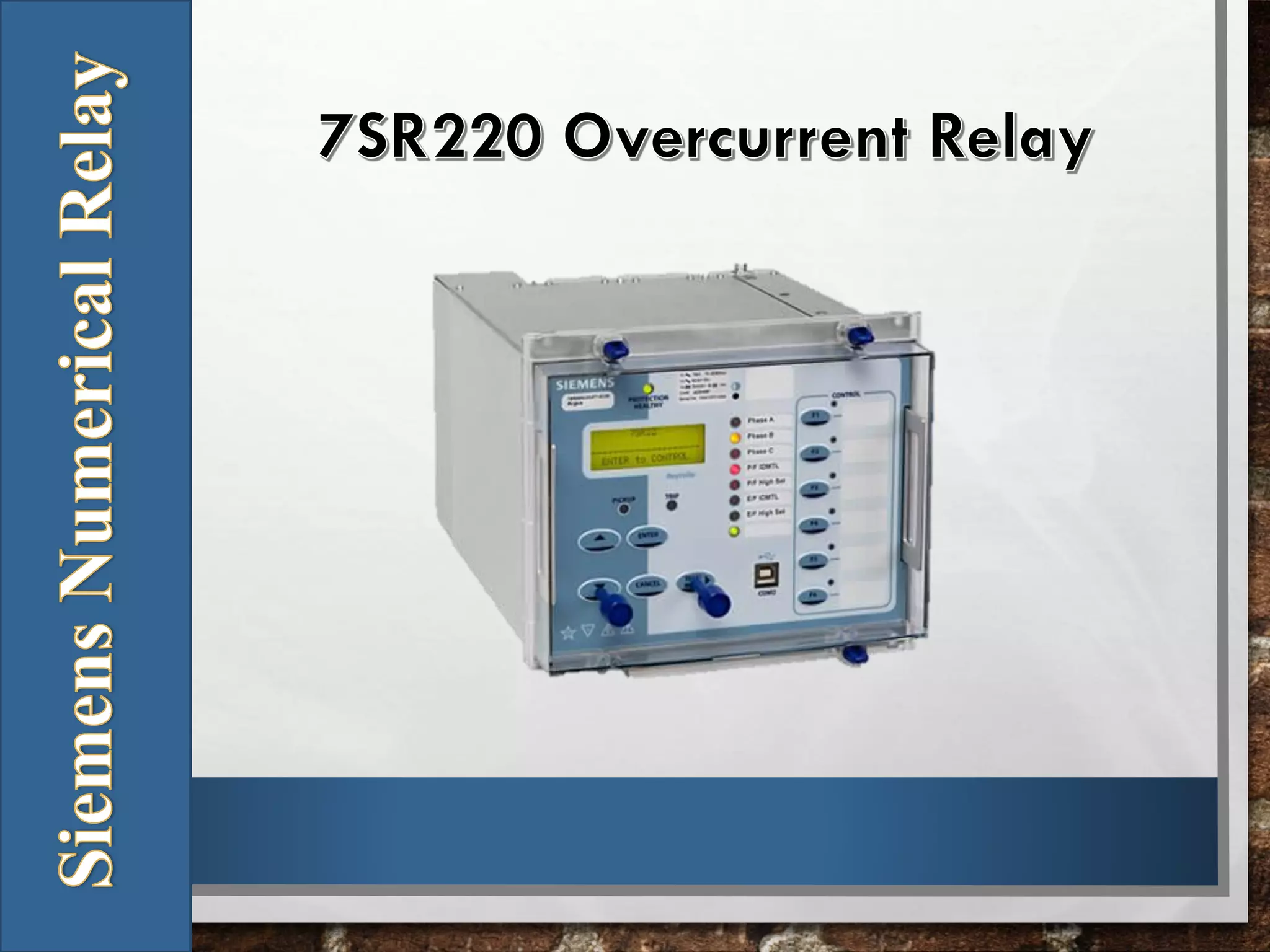 7SR220 Overcurrent Relay | PDF