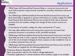 7SR45 Self Powered Overcurrent Protection Relay | PDF