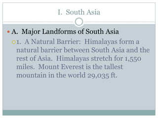 7 ss - chapter two south, southwest, & central asia physical geography ...
