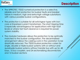 7SS52 Distributed Bus Bar Diffrential Protection Relay | PDF
