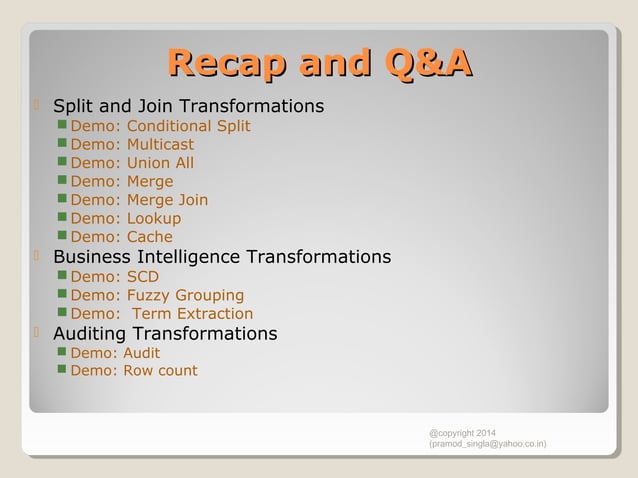 7\9 SSIS 2008R2_Training - Script Task | PPT