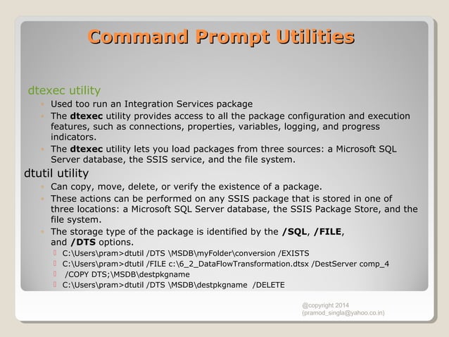 7\9 SSIS 2008R2_Training - Script Task | PPT