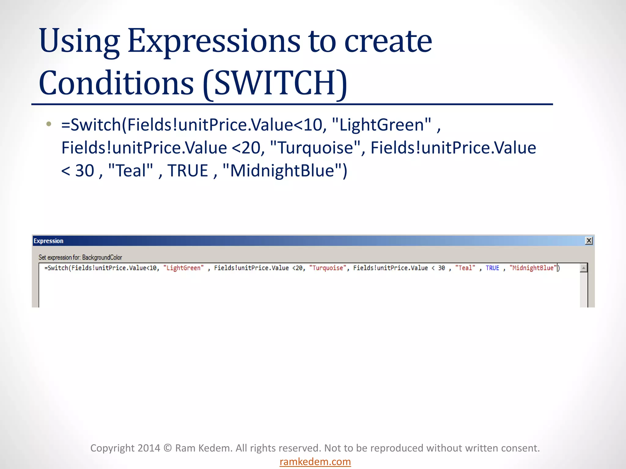 SSRS Conditional Formatting | PDF