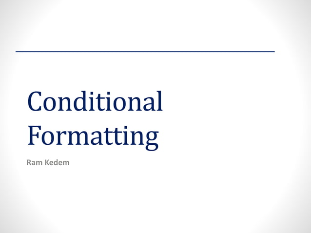SSRS Conditional Formatting | PPT