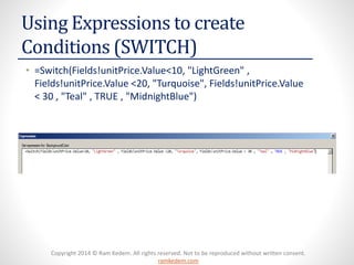 SSRS Conditional Formatting | PPT