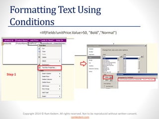 SSRS Conditional Formatting | PPT