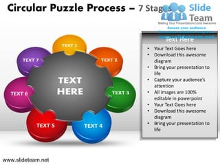 7 stages cycle circular round jigsaw maze piece puzzle process ...