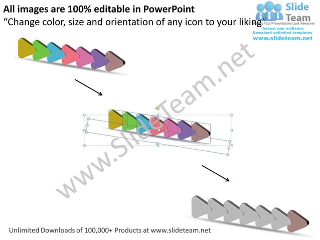 7 stages design 3d linear flow sales process diagram powerpoint ...