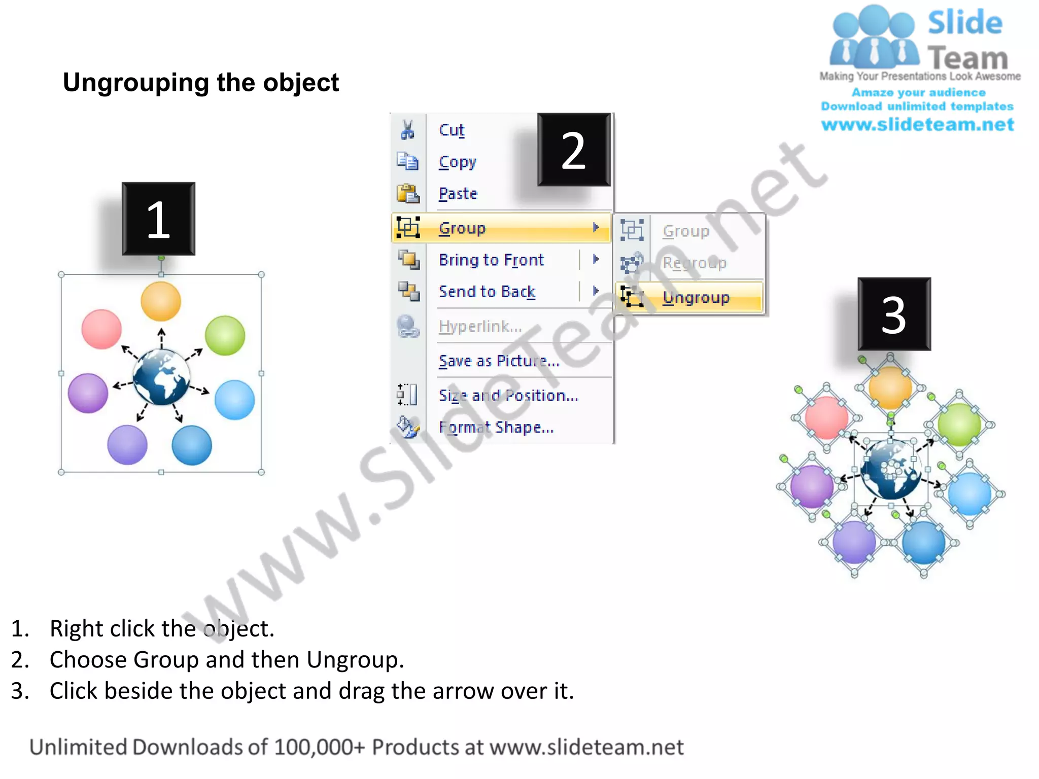 7 stages diverging arrow process diagram circular flow chart power ...