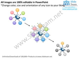 7 stages diverging arrow process diagram circular flow chart power ...