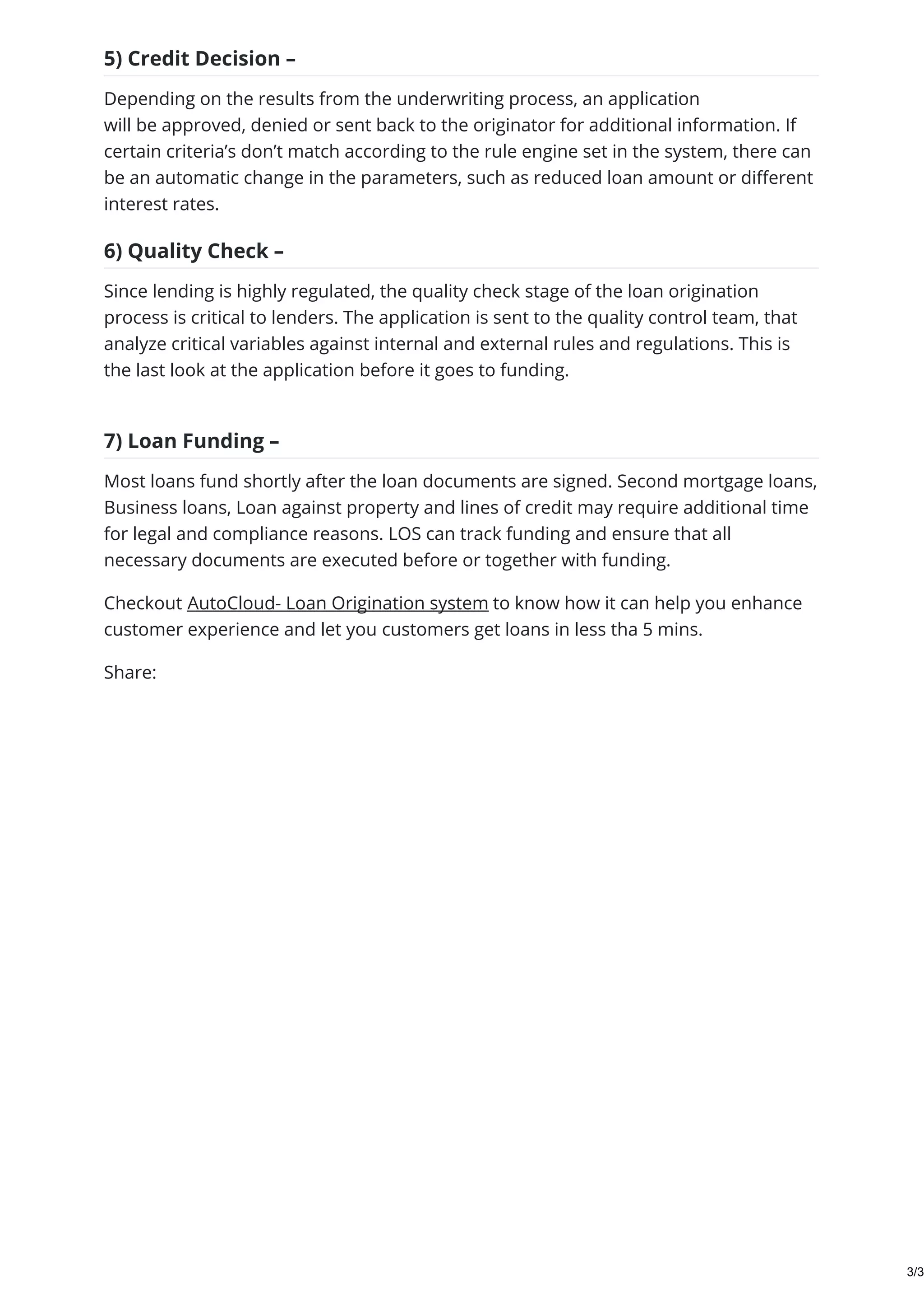 7 stages in loan origination | PDF