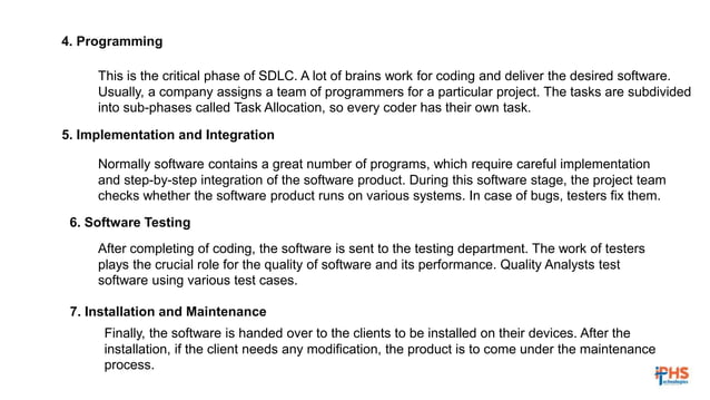 7 stages of system Development life cycle ppt | PPTX