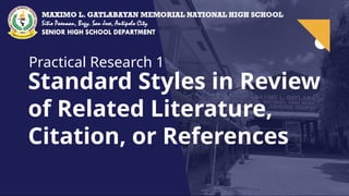 7 Standard Styles in Review of Related Literature, Citation, or ...