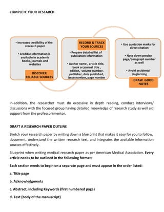 7 step approach for writing an effective medical research paper | PDF