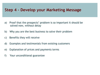 The 7 Step Marketing Plan | PPT