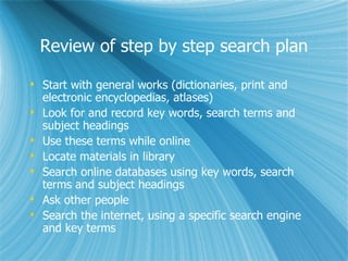 7 steps for effective researching | PPT