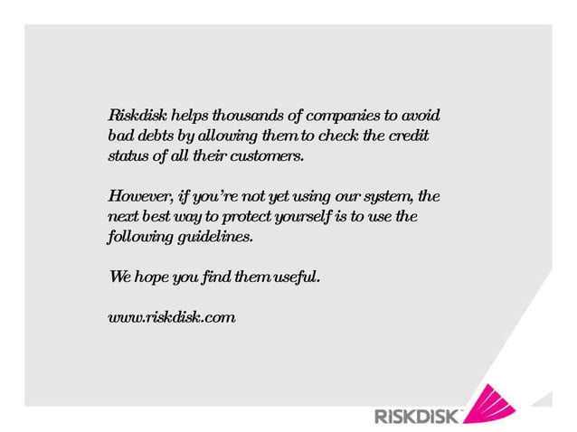 7 Steps For Avoiding Bad Debts | PPT