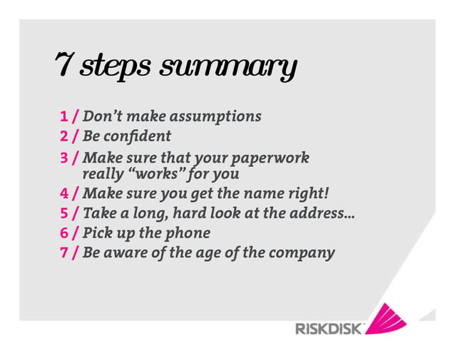 7 Steps For Avoiding Bad Debts | PPT