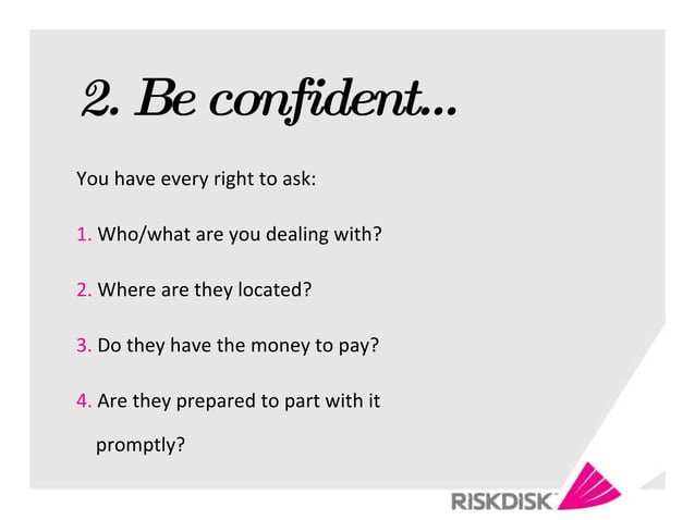 7 Steps For Avoiding Bad Debts | PPT