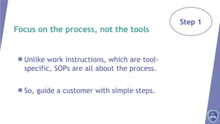 7 Steps for writing Standard Operating procedures (SOPs) | PPTX
