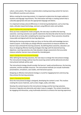 7 Steps Of eLearning Content Development Process | PDF