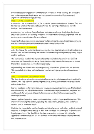 7 Steps Of eLearning Content Development Process | PDF