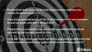 7 Vital Steps To Reaching Your Goals (personal productivity games) | PPT