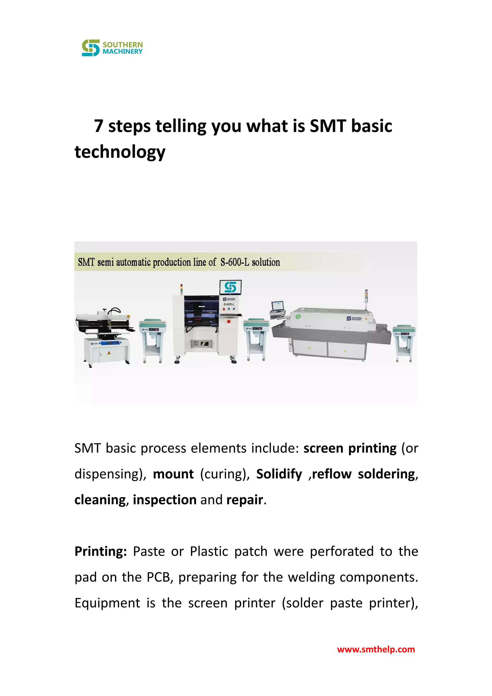 7 steps telling you what is smt basic technology | PDF | Home Appliances | Home & Garden