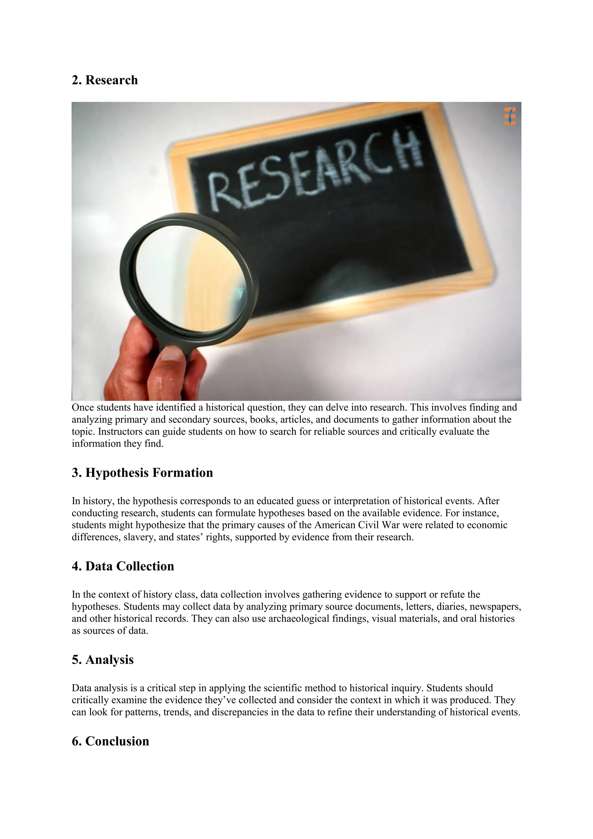 7 Steps To Applying The Scientific Method In History Class | Future ...