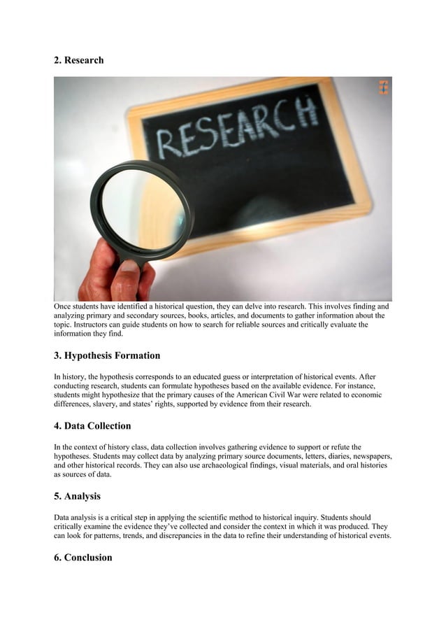 7 Steps To Applying The Scientific Method In History Class | Future ...