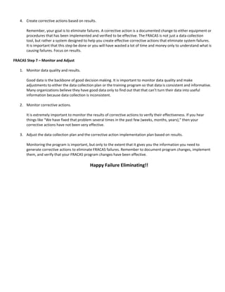 7 Steps to a Working Failure Reporting System - FRACAS | PDF