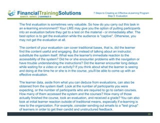 7 Steps To Creating An Effective E Learning Program | PDF