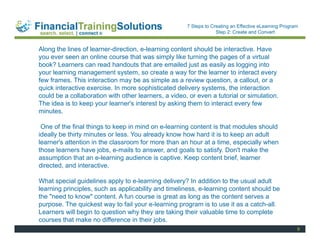 7 Steps To Creating An Effective E Learning Program | PDF