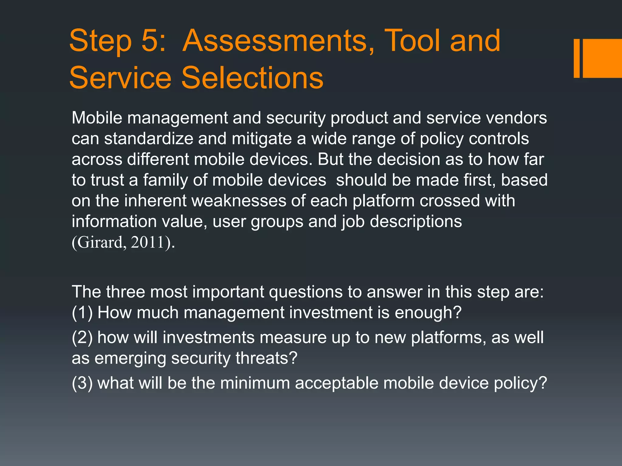7 steps to developing a mobile device policy | PPT
