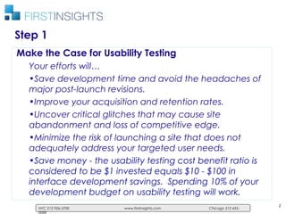 7 Steps to Effective Usability Testing | PPT