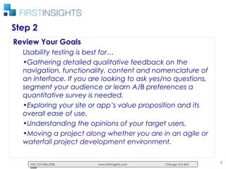 7 Steps to Effective Usability Testing | PPT