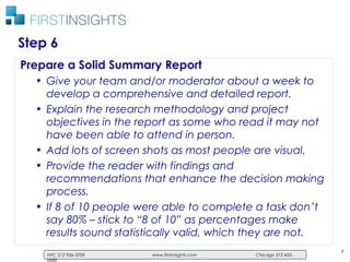 7 Steps to Effective Usability Testing | PPT