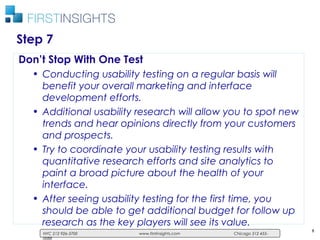 7 Steps to Effective Usability Testing | PPT